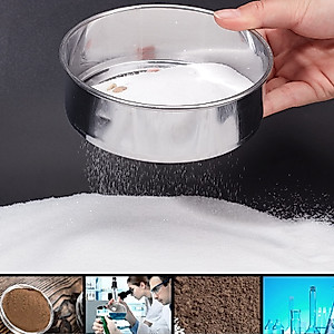 OLYCRAFT 3Pcs 201 Stainless Steel Lab Sieves #40 Mesh Wire Mesh Sieves 4"/4.8"/6" diameter Economy Test Sieves for Science Laboratories