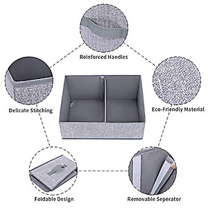 DIMJ Closet Baskets, 3 Packs Trapezoid Storage Bins, Foldable Fabric Baskets for Clothes, Baby Toiletry, Toys, Towel, DVD, Book