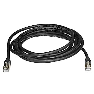 StarTech.com Category 6A Compliant LAN Cable (3m/Black) Cat6A STP (Shielded Twist Pair) Cable with Anti-Claws Cover 6ASPAT3MBK