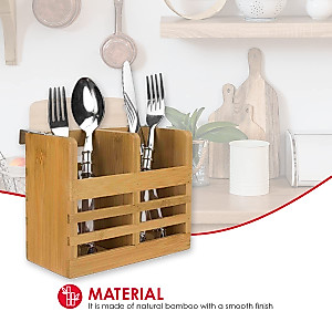 Home Basics CH44543 Bamboo Utensil Holder, Natural