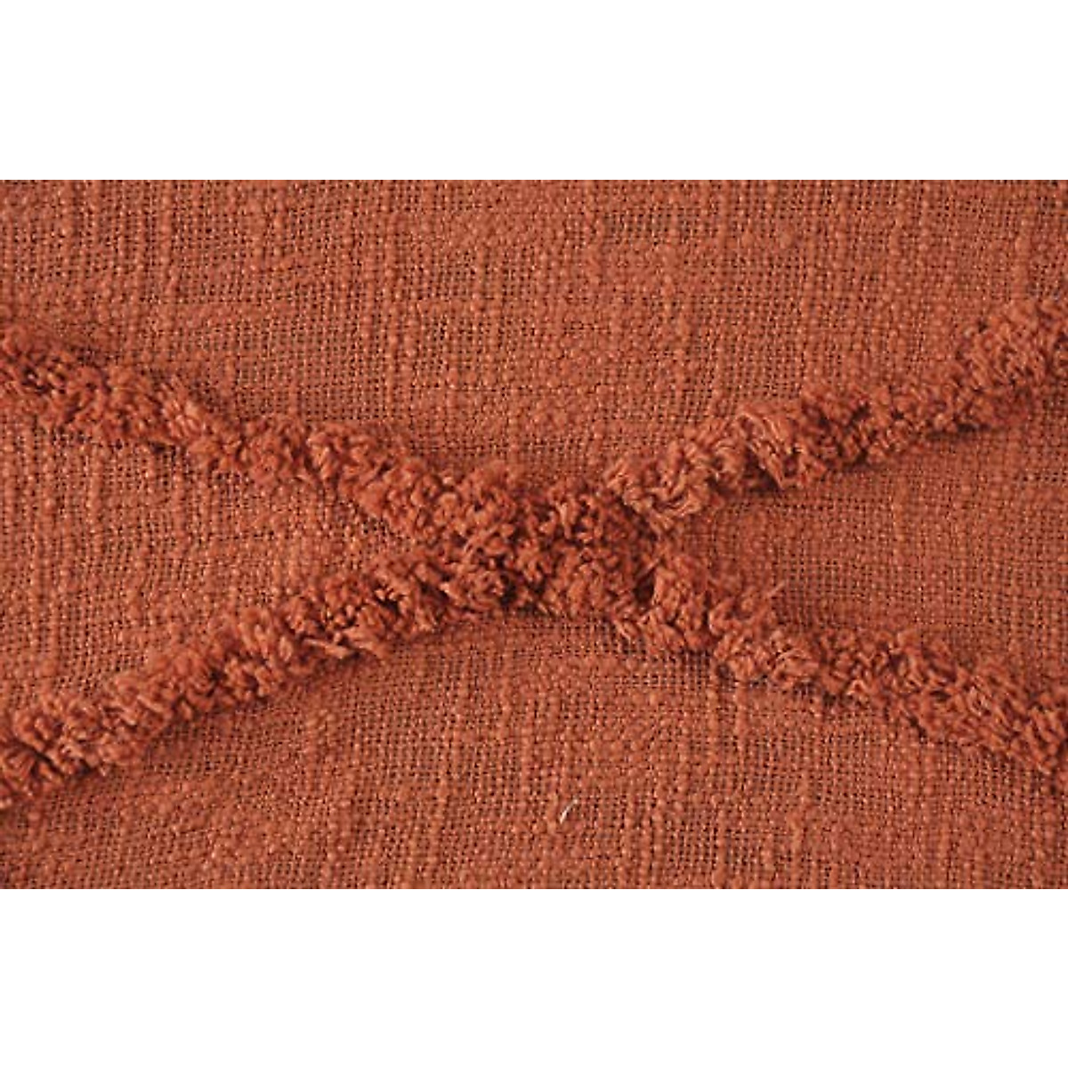 LR Home Bohemian Basics Decorative Diamond Tufted Cotton Throw Blanket