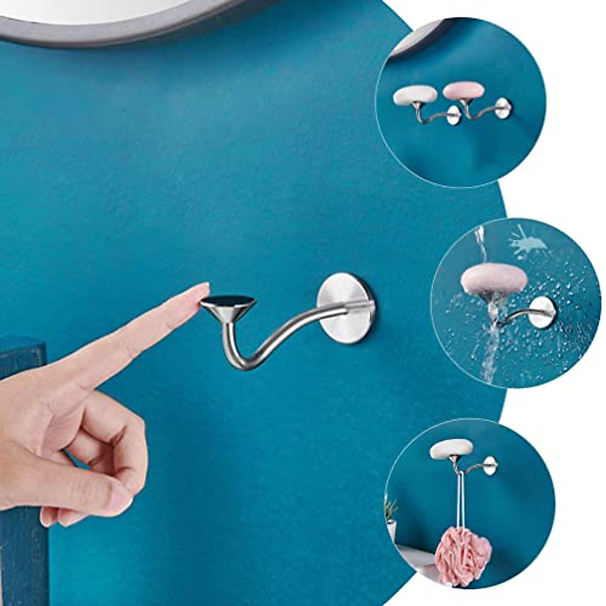 Veemoon Magnetic Soap Holder Shower Soap Holder Bath Soap Liquid Bathing Accessories Soap Bar Holder for Shower Bar Soap Holder Magnetic Wall Soap Holder Stainless Steel Drain Rack