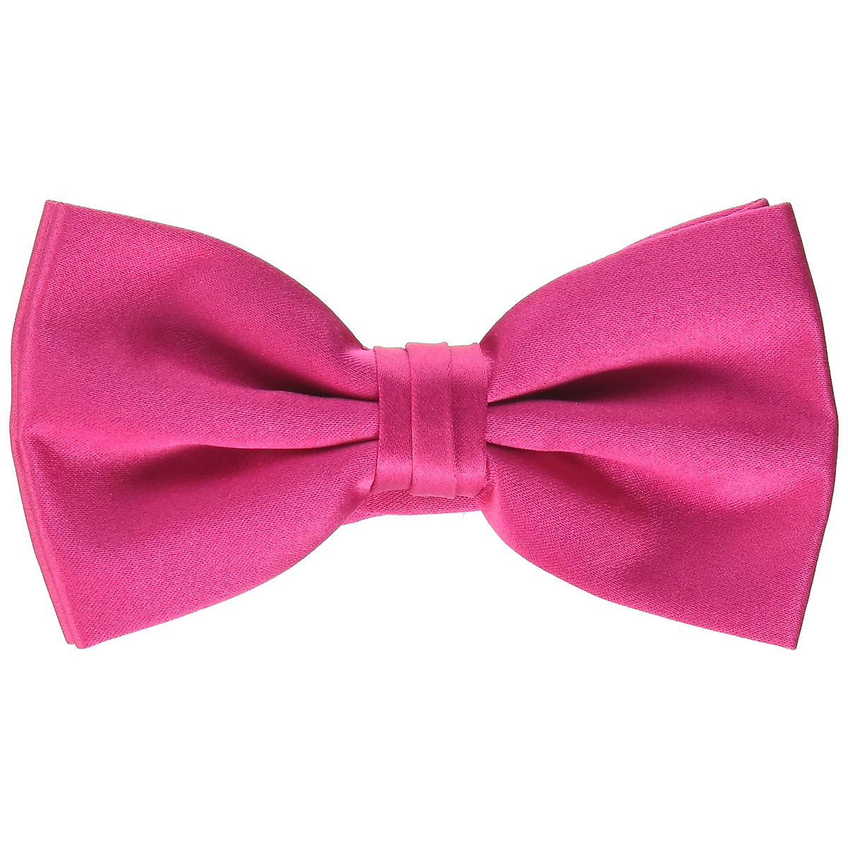 Stacy Adams Men's Satin solid Bow Tie, Fuchsia, One Size