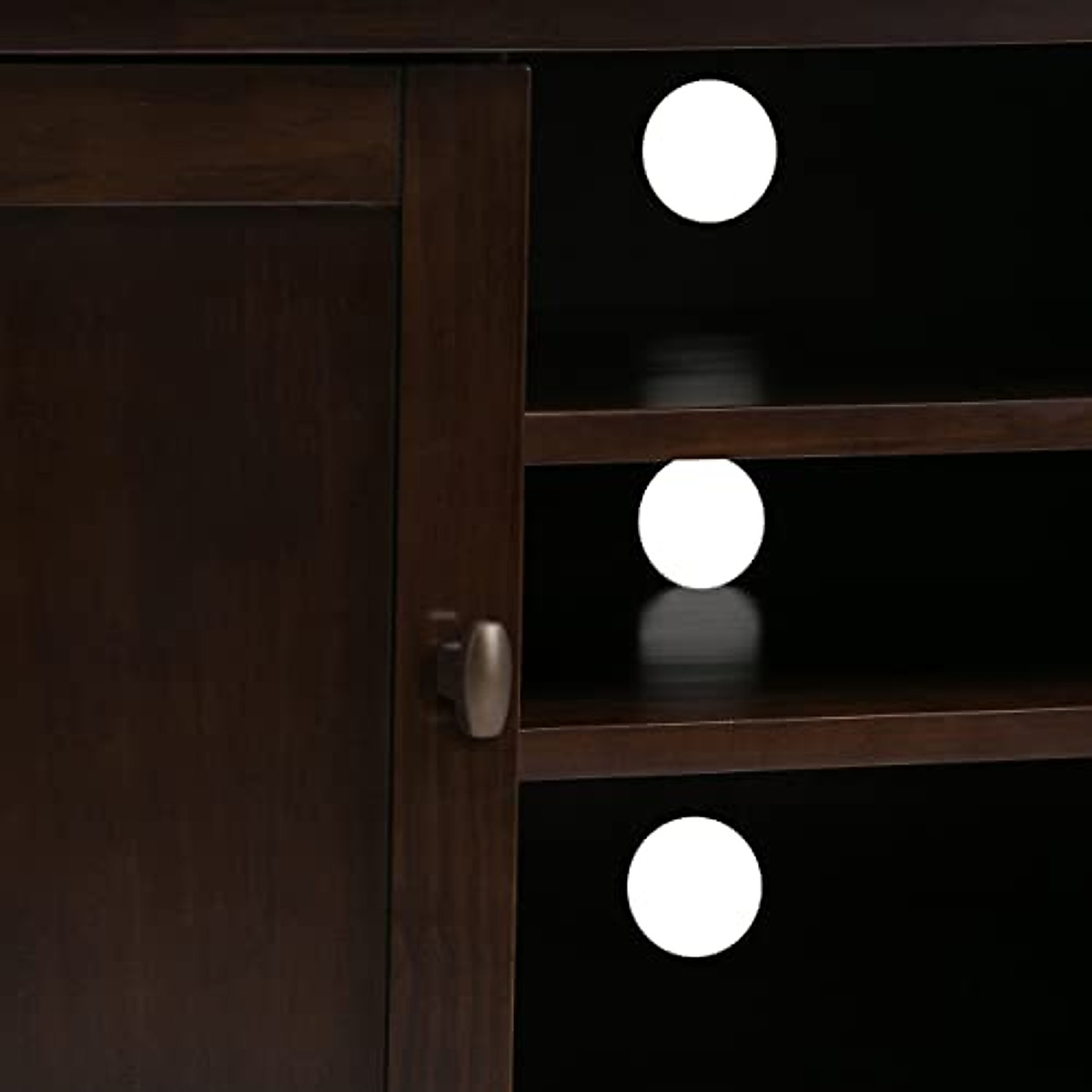 SIMPLIHOME Warm Shaker SOLID WOOD 47 Inch Wide Transitional TV Media Stand in Tobacco Brown for TVs up to 50 Inches, For the Living Room and Entertainment Center