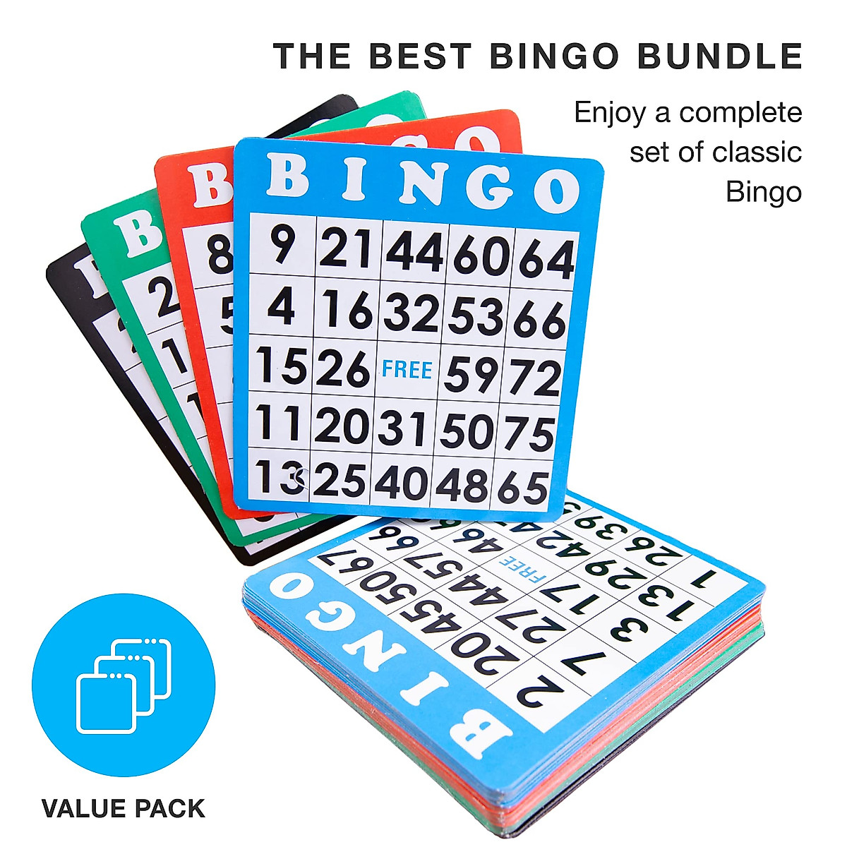 Royal Bingo Supplies Jumbo Bingo Game Set for Adults, Seniors, Family & Kids - 100 Cards 500 Chips 75 Balls, XL Roller Cage & Board