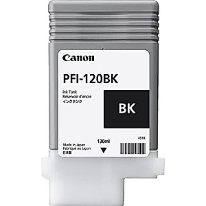 Canon PFI-120 Pigment Ink Tank (2 Pack, Black) in Retail Packaging