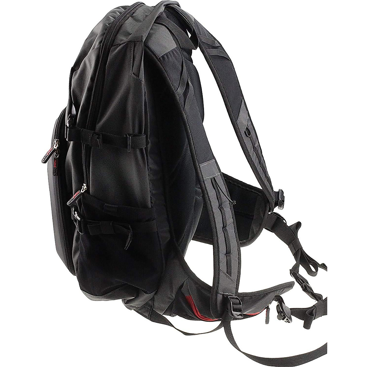 Navitech Action Camera Backpack & Red Storage Case with Integrated Chest Strap - Compatible with Apexcam M90 Pro EIS Action Camera