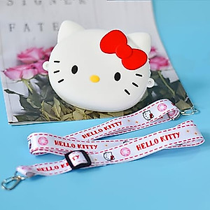 Kawaii Kitty Crossbody Bag with Adjustable Shoulder Strap, Handbag with Zipper Cute Mini Anime Kitty Coin Wallet Purse Shoulder Bag Coin Pouch Accessories Money Bag for Birthday Gifts Women