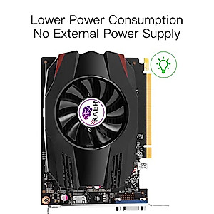 KAER GeForce GT 1030 GDDR5 2GB 64 Bit VGA HDMI Outputs PCI Express 3.0 x4 DirectX 12 Graphics Card, Nvidia Gaming PC Video Card