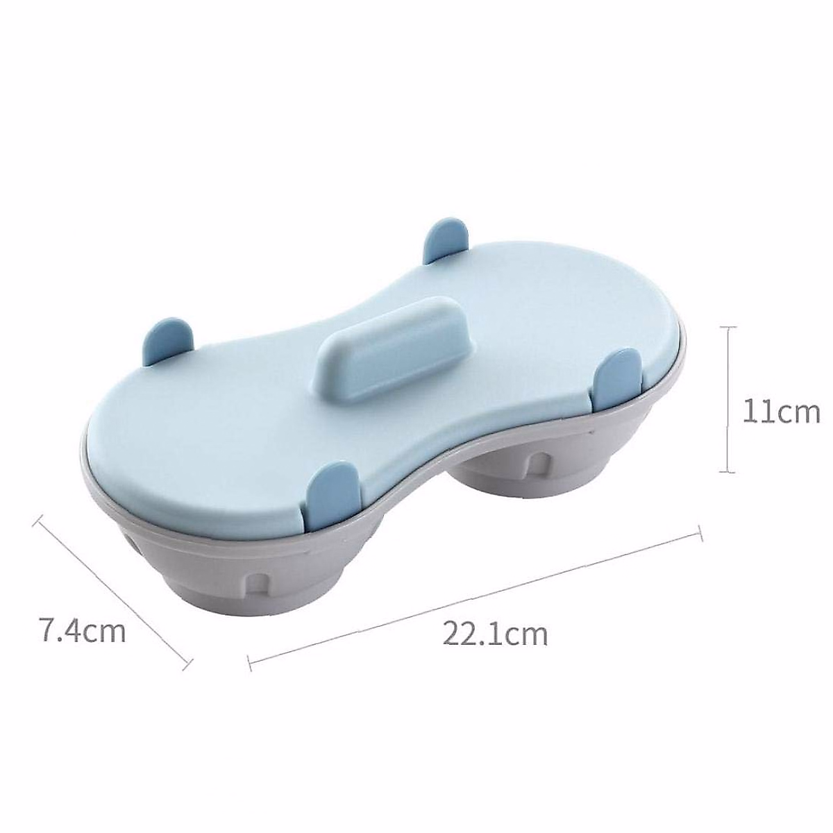 AMOYER 1pc 2 Cavity Egg Poacher Safety Microwave Double Egg Poaching Cups Ware Easy Breakfast Set Egg Cooking with Cover for Oven Stovetop Steamer