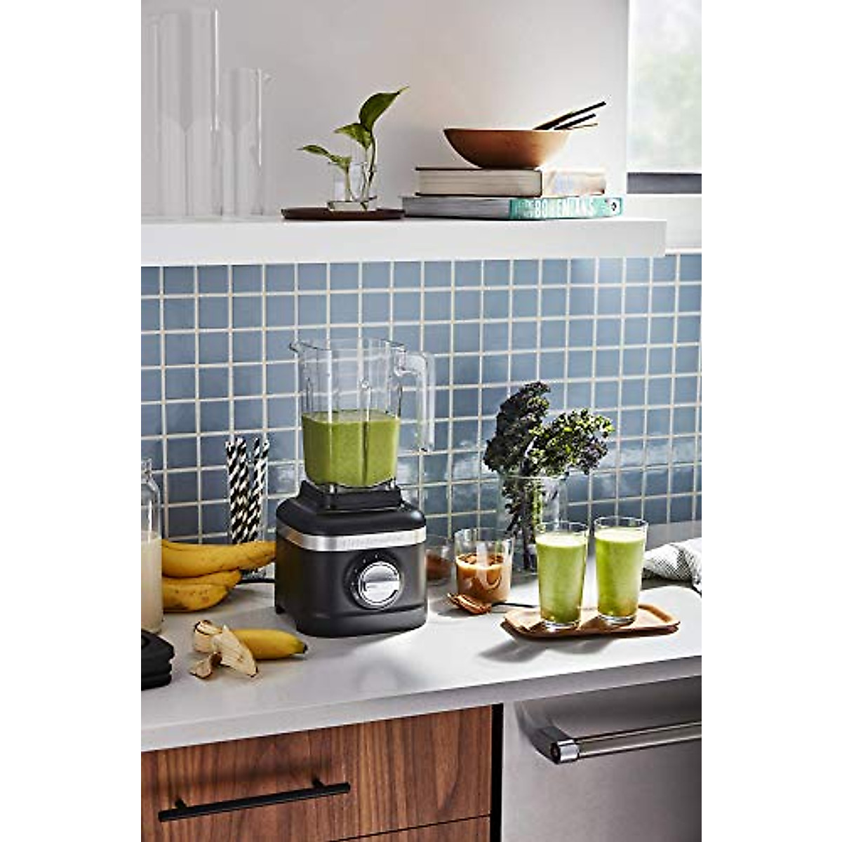 KitchenAid KSB1325BM K150 Blender, 48 oz, Matte Black (Renewed)