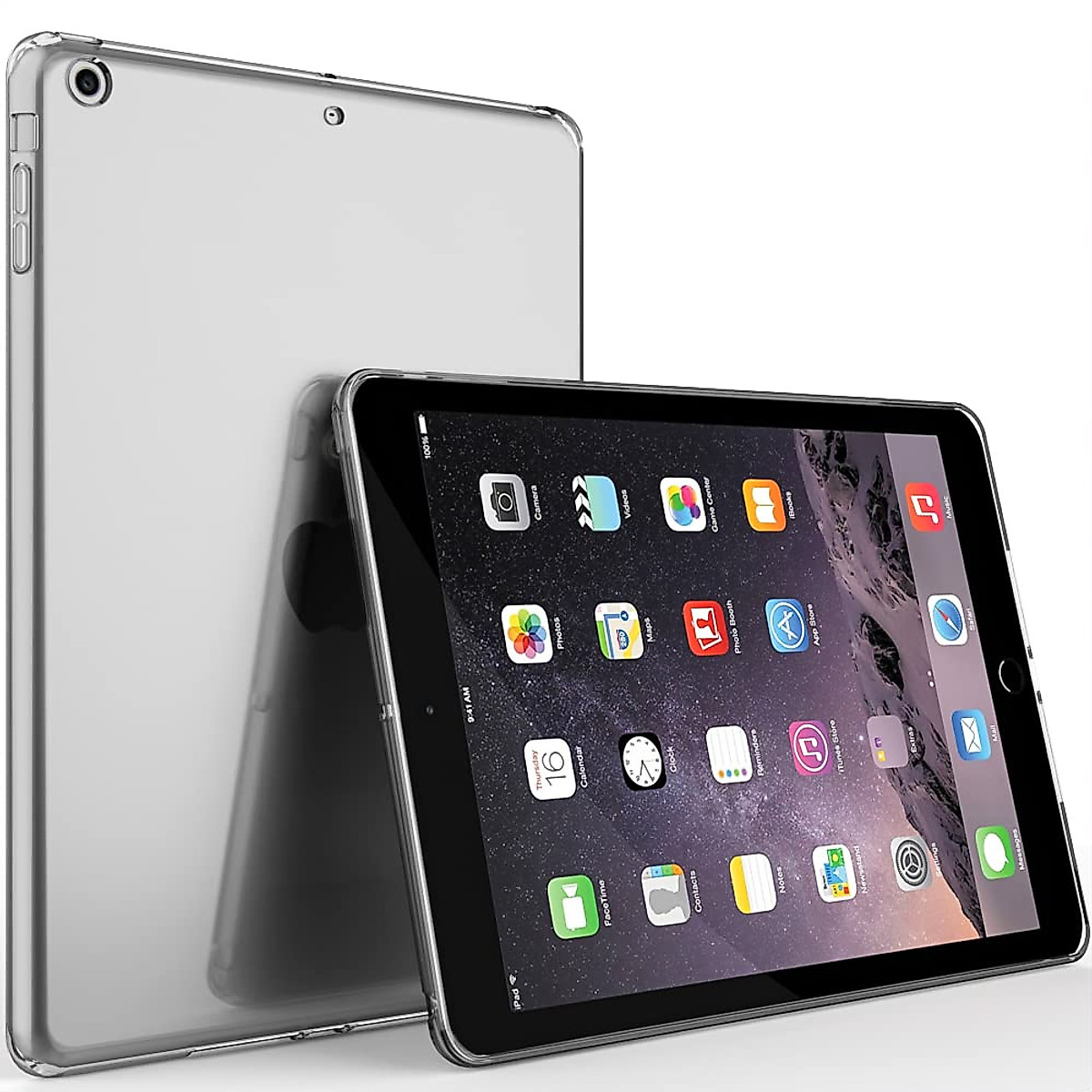 Puxicu Clear Case for iPad 6th Generation,iPad 5th Generation Case, Slim Design Flexible Soft TPU Protective Cover for iPad 9.7 (2017 5th Gen & 2018 6th Gen) Tablet, Clear