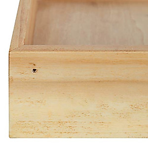 Kate and Laurel Levie Rustic Modern Floating Corner Wood Wall Shelves, 12 x 12 Inches, 2 Pack, Natural