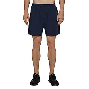 GGK Mens 5 Inch Running Shorts Lightweight Quick Dry Athletic Shorts for Workout Gym Training with Back Zipper Pockets Navy Blue