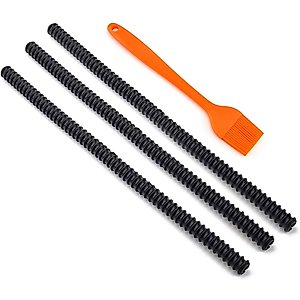 3 Pack BESEGO Oven Rack Shields, Heat Resistant Silicone Oven Rack Cover Prevent Hand & Arm against Burns, Scars & Injuries - 14 Inches Long…