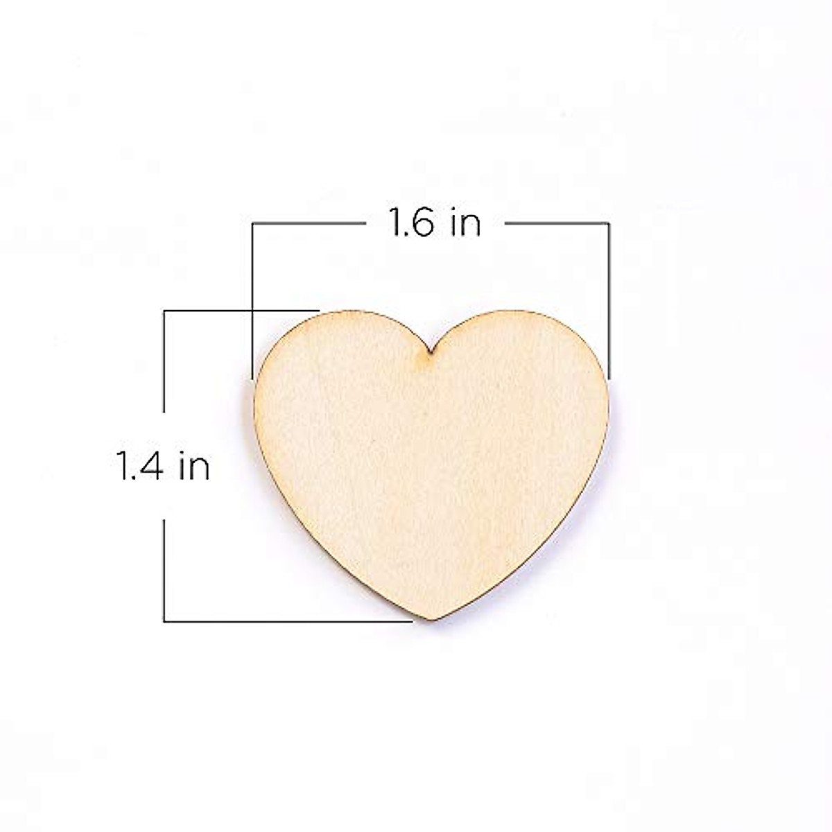Kate Aspen Wooden Hearts for Guest Book (Set of 75) Wedding Guestbook Alternative Drop Box Hearts, Unfinished Wood Shapes for Crafts