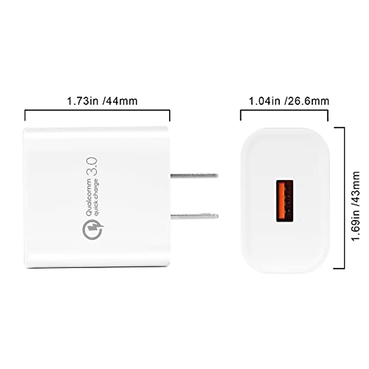 TPLTECH Quick Charge 3.0 Fast Wall Charger for TracFone LG Rebel 4 LTE L212VL/L211BL/237C/530G/Power L22C/Ultimate,LG G3 G4 V10 K10,Phoenix 2 K350N 3 4/K4,LG Rebel 2 X210/Rebel 3 L158VL Micro USB Cord