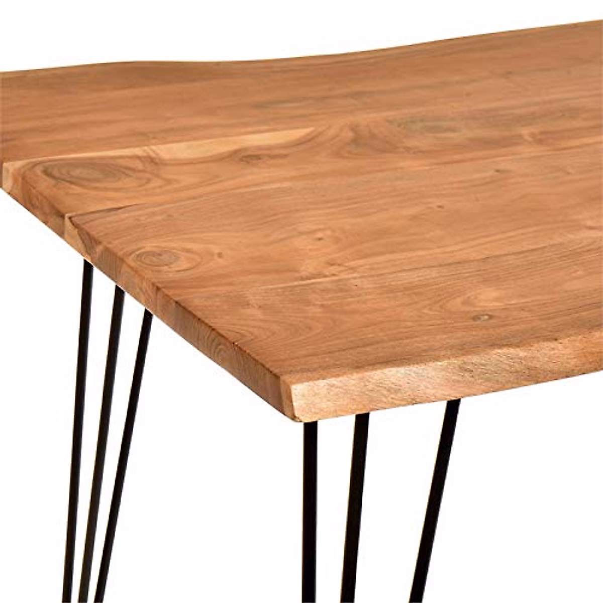 Carolina Classic SETI Live Edge Dining Table in Natural and Black