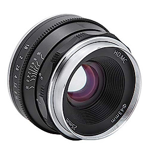 Camera Lens Portable Mirrorless Camera Lens 25mm F1.8 Multi-Layer Coating Mirrorless Camera Lens EF-M/EOSM Mount for Canon M2/M3/M5/M6/M10/M100/M50(Black)
