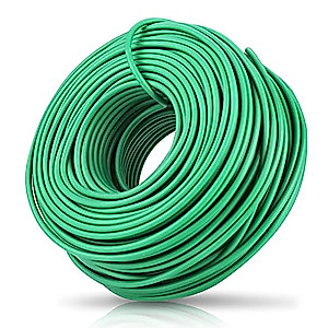 YDSL 100 Feet Soft Tie for Plants, Green Twist Garden Ties Gardening Supplies for Supporting Climbing Plants, Tomatoes, Vegetables, (Diameter - 2.5MM)