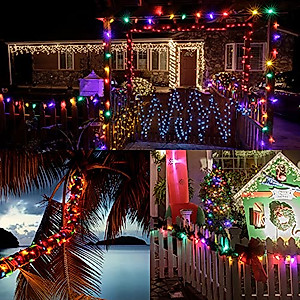 C9 Christmas Lights, 50 LEDs 24.5 FT Faceted String Lights Connectable Commercial Grade Indoor Outdoor, 120V UL Certified Xmas Strawberry Tree Light Strand for Garden Patio Parties, Multicolor