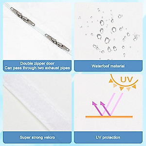 Universal Window Seal for Portable Air Conditioner And Tumble Dryer, Mobile Air Conditioning Window Seal Kit, AC Casement Air Exchange Guards With Zip and Adhesive Fastener, Easy to Install (400 CM)