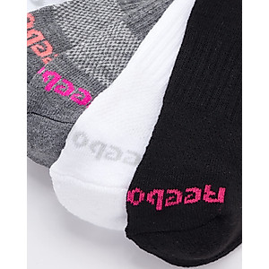 Reebok Women's Low Cut Socks - 12 Pack Performance Cushioned Comfort No Show Socks - Athletic Socks for Women (4-10), Size 4-10, BlackWhiteGrey