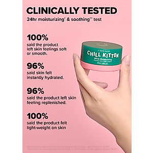 I DEW CARE Heartleaf Face Cream - Chill Kitten | Moisturizer with Moringa Seed, Prickly Pear, Aloe Vera Gel, Cactus Oil-Free, Glass Skin Look, Daily Use, for Dry Skin, Skin Barrier Repair, 1.69 FL Oz