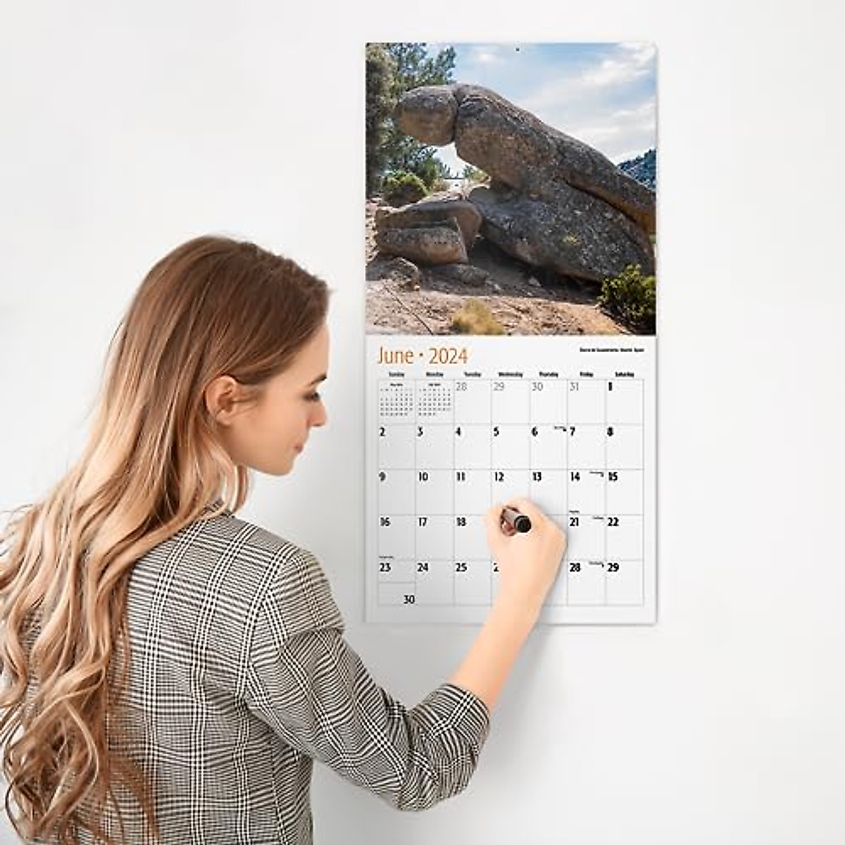 RED EMBER D'ck Pics in Nature 2024 Wall Calendar 12 Month | 12" x 24" Open | Thick & Sturdy Paper | Giftable | Calendar 2024
