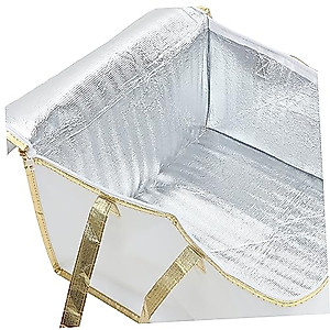 ULTECHNOVO Cake Insulation Bag Zip up Tote Bag Portable Heating Lunch Box Collapsible Picnic Basket Food Transport Tote Pizza Delivery Takeout Thermal Bag Food Pouch Food Storage Bag Barbecue