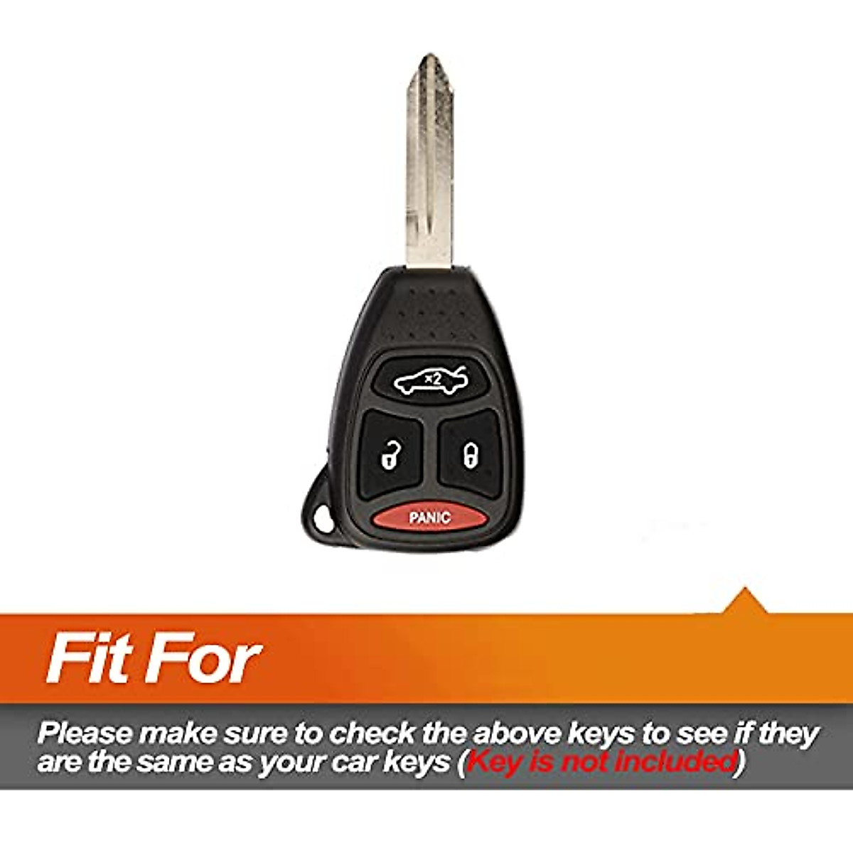 EYANBIS Silicone Key Fob Cover Fit for Chrysler 200 300 PT Cruiser Dodge Charger Magnum Durango Jeep Grand Cherokee Commander Liberty | Car Accessories | Remote Key Protection Case - Black & Blue