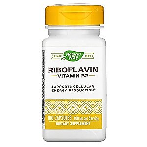 Nature's Way Vitamin B2 100 mg Caps, 2 pk