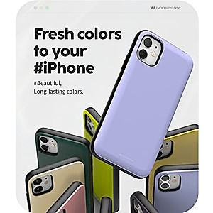 GOOSPERY iPhone 11 Case, iPhone 11 Wallet Case with Card Holder, Protective Dual Layer Bumper Phone Case - Lilac Purple