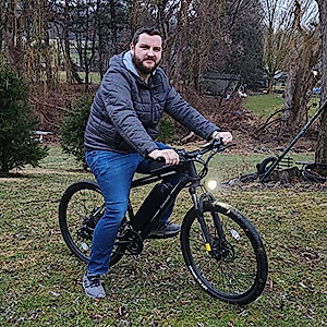 TotGuard Electric Bike, Electric Bike for Adults, 26" Ebike 350W Adult Electric Bicycles, 19.8MPH Electric Mountain Bike, 36V 374.4WH Battery, Suspension Fork, Shimano 21 Speed Gears