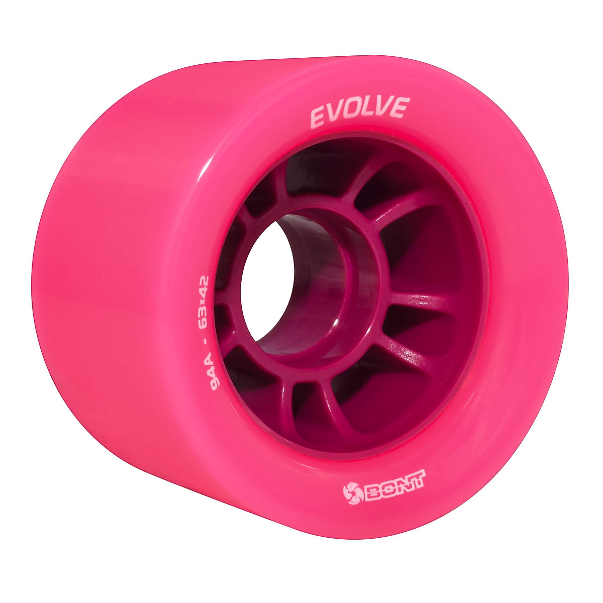 Bont Skates - Evolve Speed Skate Wheel - Indoor Roller Skate Wheels - Rollerskate Wheels - 88A 94A 96A 98A - Blue Pink Green Orange - Set of 4 (Blue 88A)