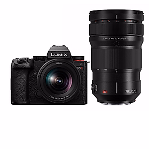 Panasonic LUMIX S5II Mirrorless Camera (DC-S5M2KK) with LUMIX S PRO 70-200mm F2.8 Telephoto Lens (S-E70200)