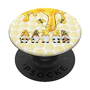 Cute Gnomes Funny Halloween Bumble Bee Gnomes Gifts PopSockets PopGrip: Swappable Grip for Phones & Tablets