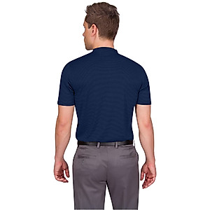 Three Sixty Six Quick Dry Collarless Golf Shirts for Men - Short Sleeve Casual Polo, Stretch Fabric Marine Navy