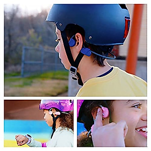 myFirst Headphones BC Wireless Lite New Version Headphones for Boys Girls Kids with Bone Conduction Technology Suitable for Online Class, Music Player, Audiobook (Space Blue)