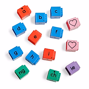 hand2mind Reading Rods Building Sight Words, Word Building Activities, Letter Blocks, Sight Words Kindergarten, CVC Words Spelling Toys, Reading Tools for Kids, Science of Reading Manipulatives