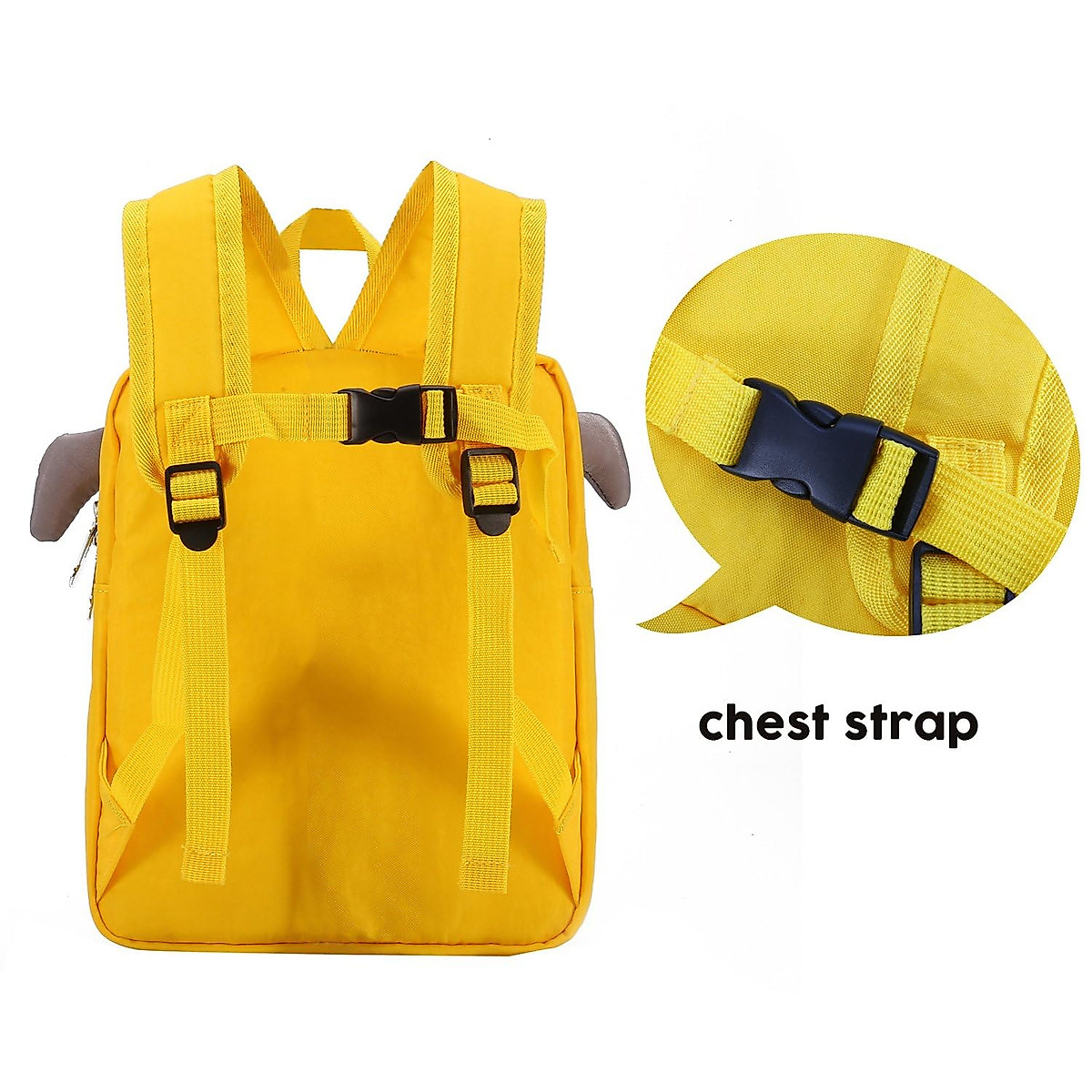 willikiva Little Cute Bus Mini Toddler Travel School Backpack for Kids Boys Girls to Preschool Waterproof Children with Safety Harness Leash Chest Strap Bag(Yellow)