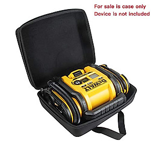 Hermitshell Hard Travel Case for DEWALT DCC020IB 20V Max Inflator (Case for Inflator + Battery Pack, Black)