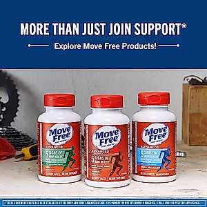 Move Free Advanced Glucosamine Chondroitin MSM + Vitamin D3 Joint Support Supplement, Supports Mobility Comfort Strength Flexibility & Bone + Immune Health - 120 Tablets (60 servings)*