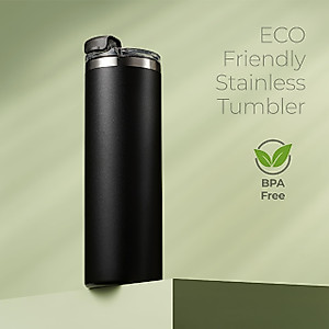 SIPX™ Triple-Insulated Tumblers - 18 Oz. Slim Modern Tumbler With Lid, insulated Cup Keeps Hot For 12 Hours, Stainless Steel Tumbler Made Of Sustainable Material, Coffee Travel Mug For Home & Office