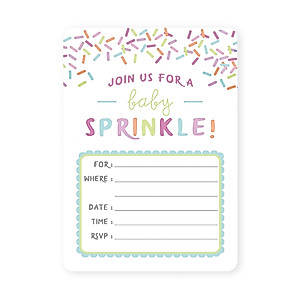 M Market On Mainstreet Baby Sprinkle Baby Shower Invitations, 25 Count