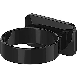 Fysupotsu Hair Dryer Holder Wall Mount,Self Adhesive Hair Tool Organizer Storage,Bathroom Hair Accessories Organizer,Blow Dryer Holder No Drilling (Full Black)