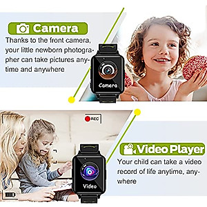 Smart Watch for Kids Smart Watch - Childrens Smart Watch for Girls Boys 4-12 Years with Games Music Alarm Clock Camera Calculator Educational Toys Digital Wrist Watch Christmas Birthday Gifts (Green)