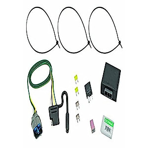 Draw-Tite Tow Ready Tekonsha T-One T-Connector Harness, 4-Way Flat, Compatible with Select Honda Pilot, Ridgeline,Black,118491