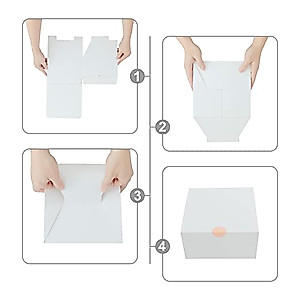 YUEFANBOX White Gift Boxes 8×8×4 lnches,12Pack, Paper Gift Box with Lids for Gift Packaging, Bridesmaid Proposal Box, Birthday Party Favor Box, Christmas Gift Boxes, Easy Assemble Gift Boxes Bulk