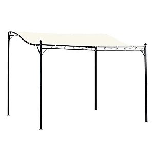 Outsunny 10' x 10' Steel Outdoor Pergola Gazebo Patio Canopy with Durable & Spacious Weather-Resistant Design, White